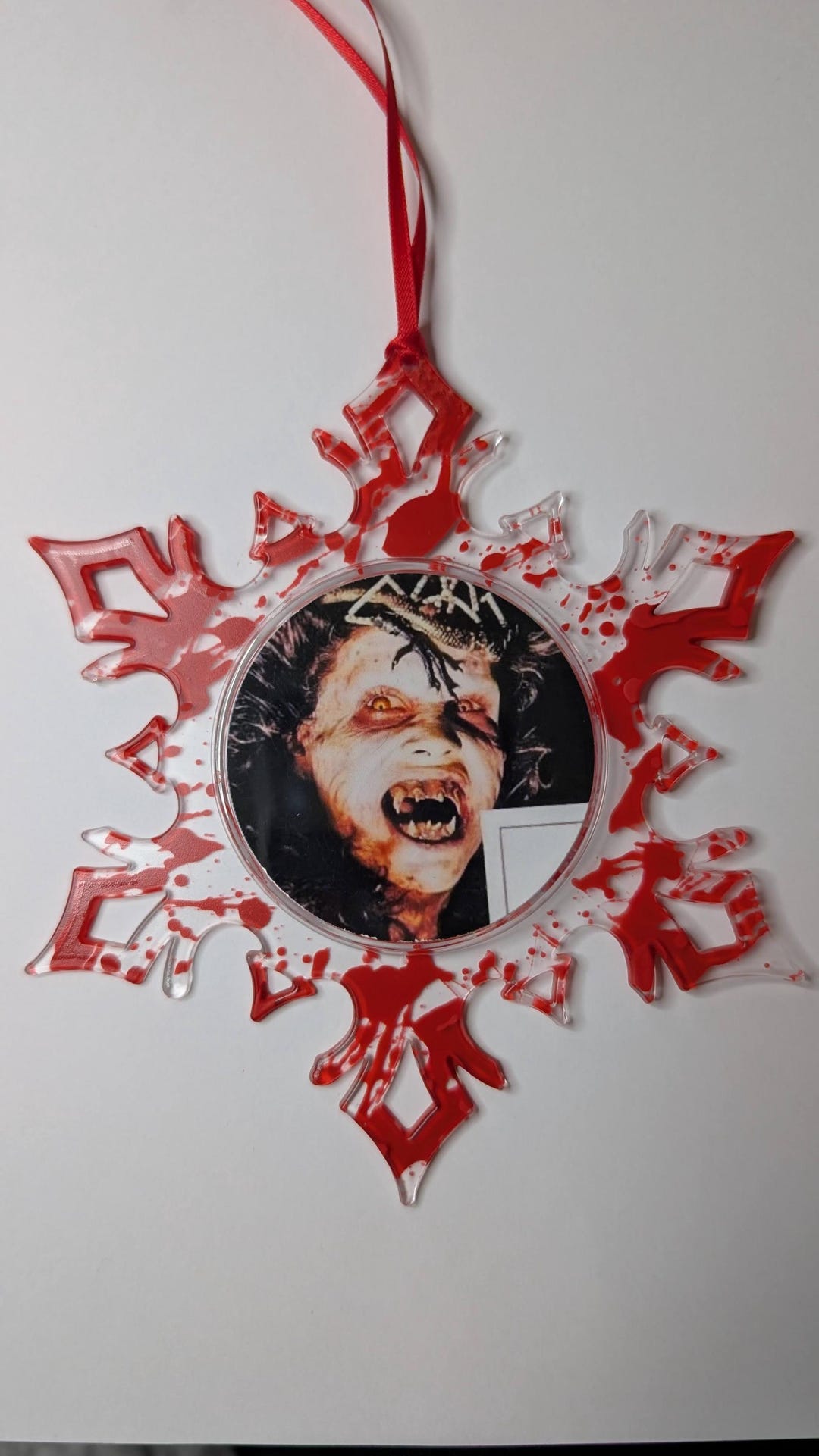 Horror Christmas Snowflake Ornament-angela-night of the Demons-gift ...