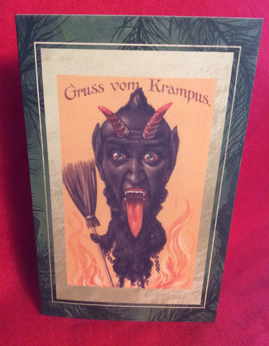 Krampus Christmas Card - Merry Krampus - Holiday - Austrian - 5x7 ...