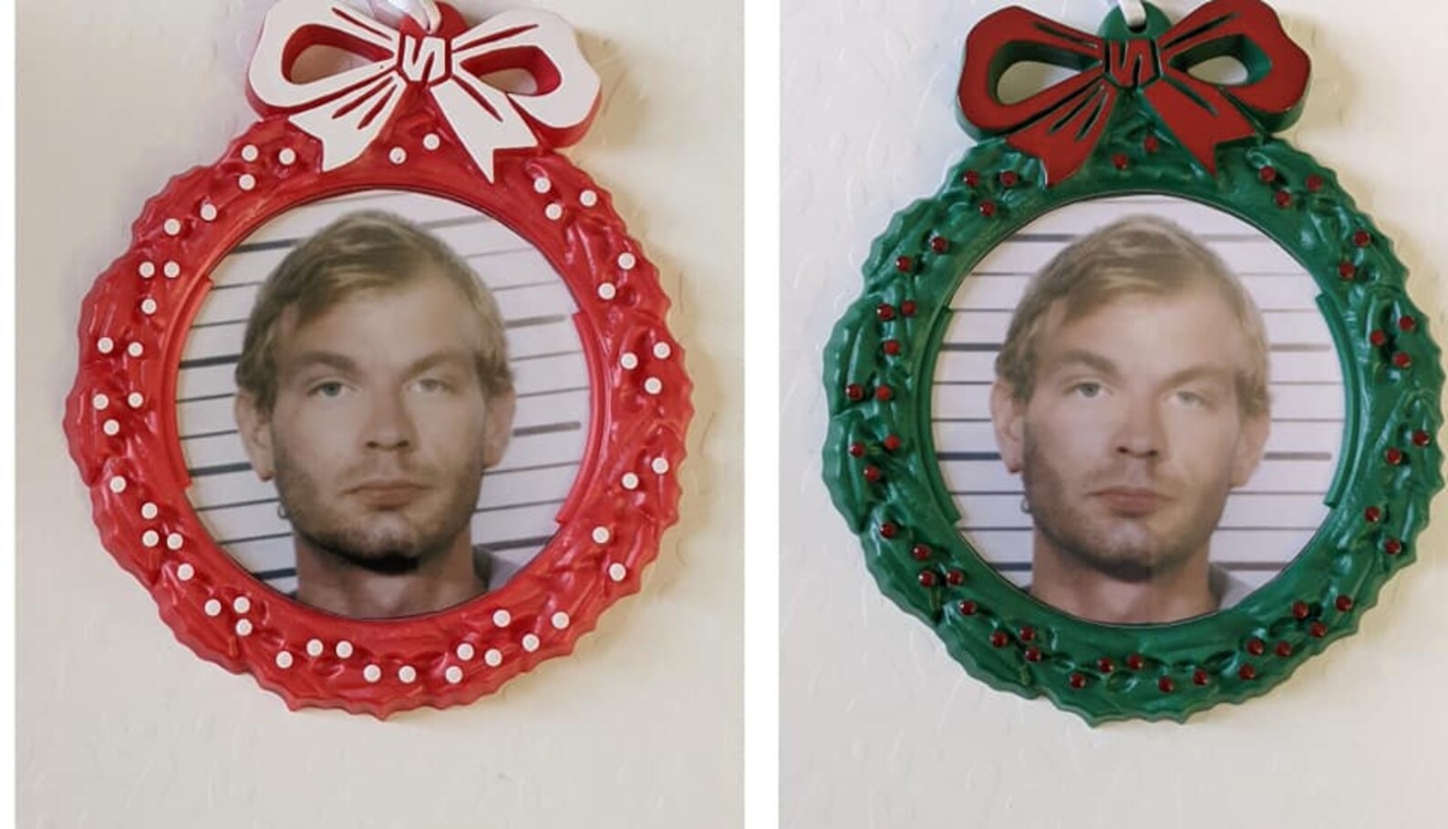 Horror Christmas Wreath Ornament - Serial Killers- True Crime- Stocking ...