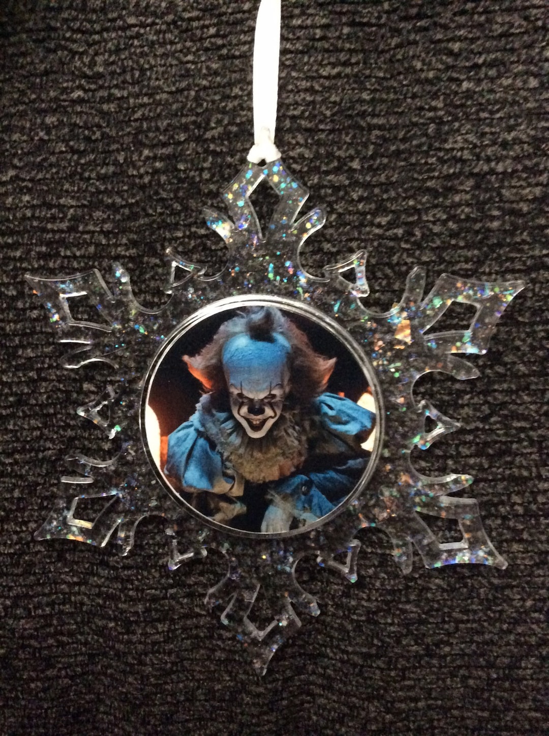 Horror Christmas Snowflake Ornament - IT - Pennywise- Creepy Clown ...