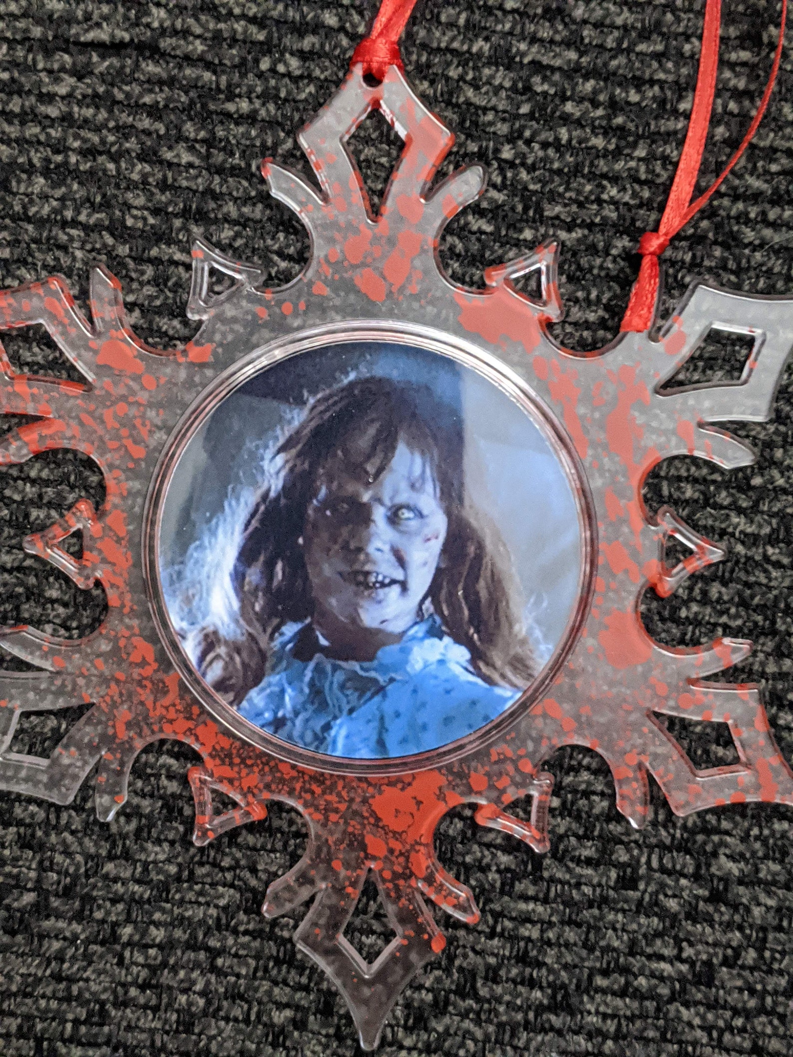 Horror Christmas Snowflake Ornament-the Exorcist-regan-possessed-gift ...