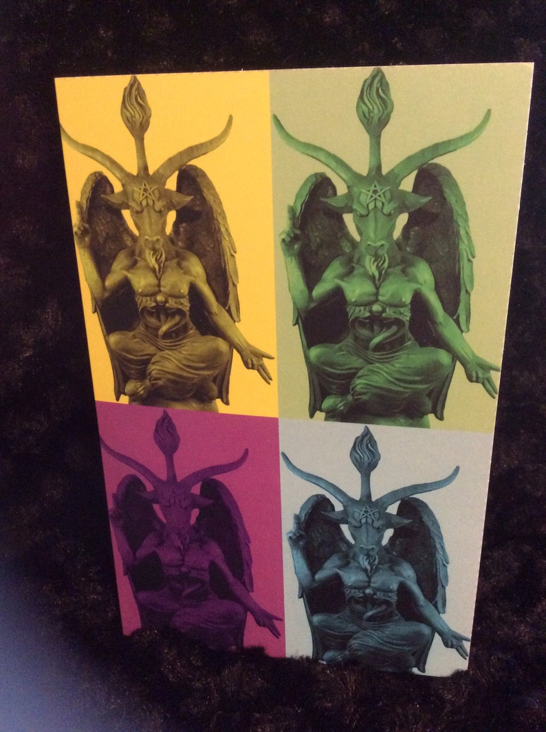 Horror Birthday Card Baphomet Pagan Satan Witchcraft - Etsy