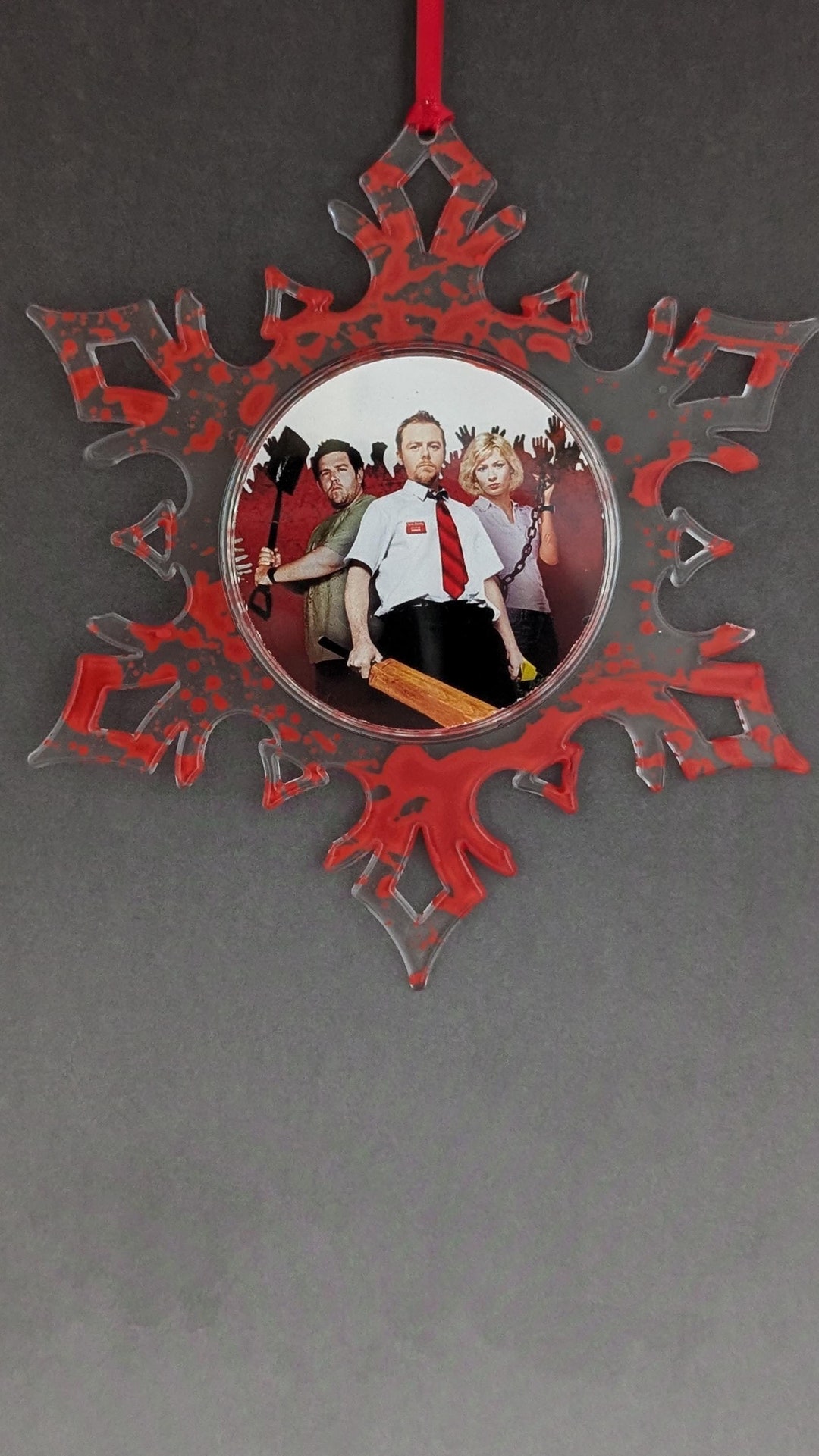 Horror Christmas Snowflake Ornament - Shawn of the Dead - Halloween ...