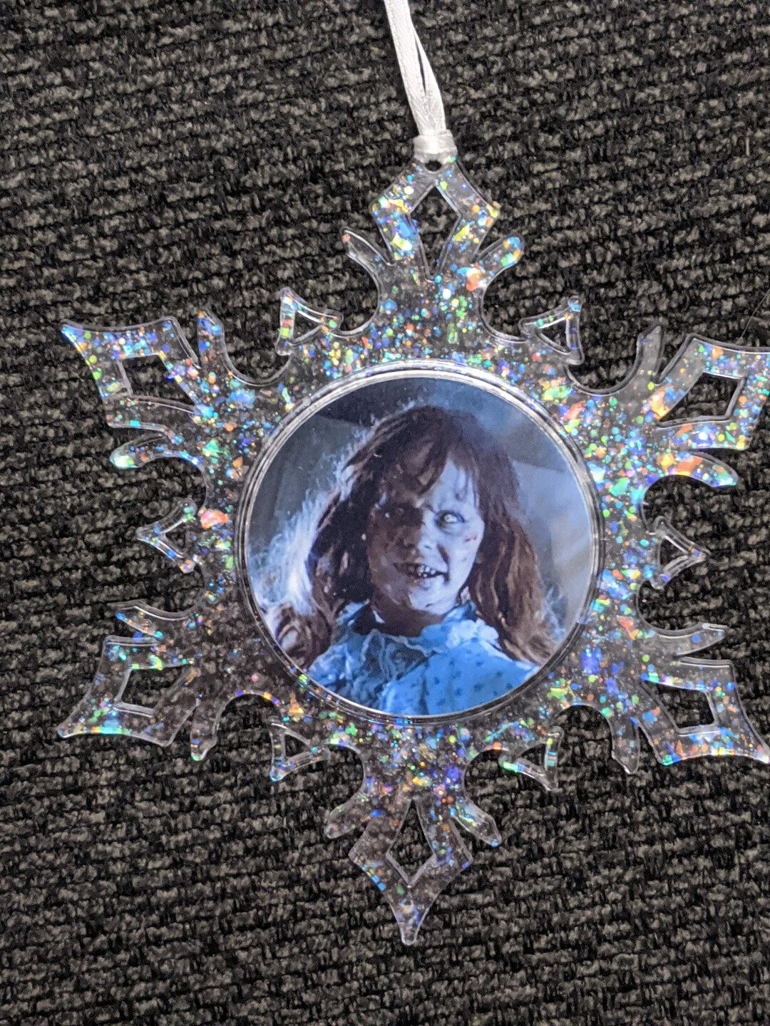Horror Christmas Snowflake Ornament-the Exorcist-regan-possessed-gift ...