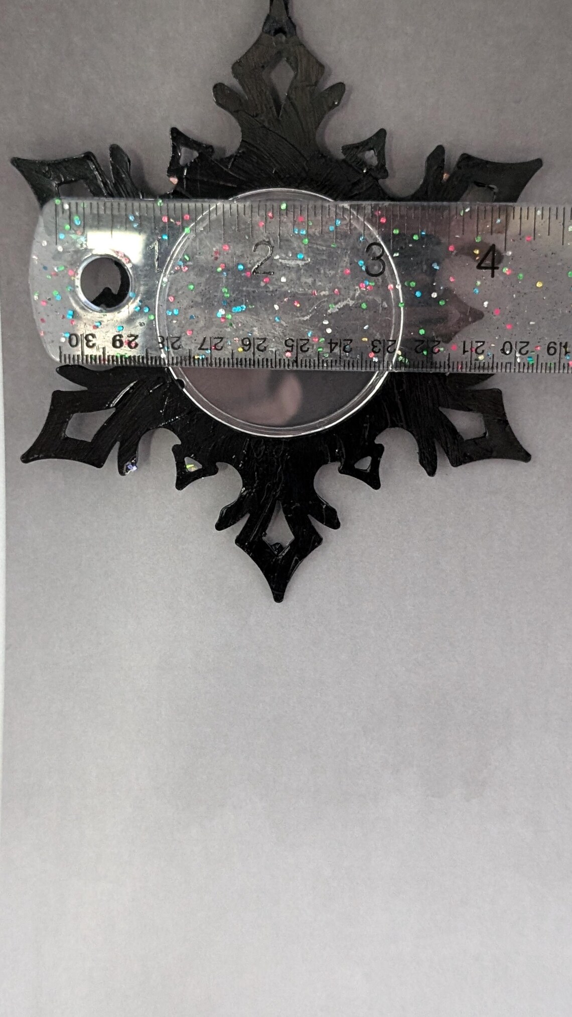 Horror Christmas Black Glitter Snowflake Ornament - Frankensteins ...