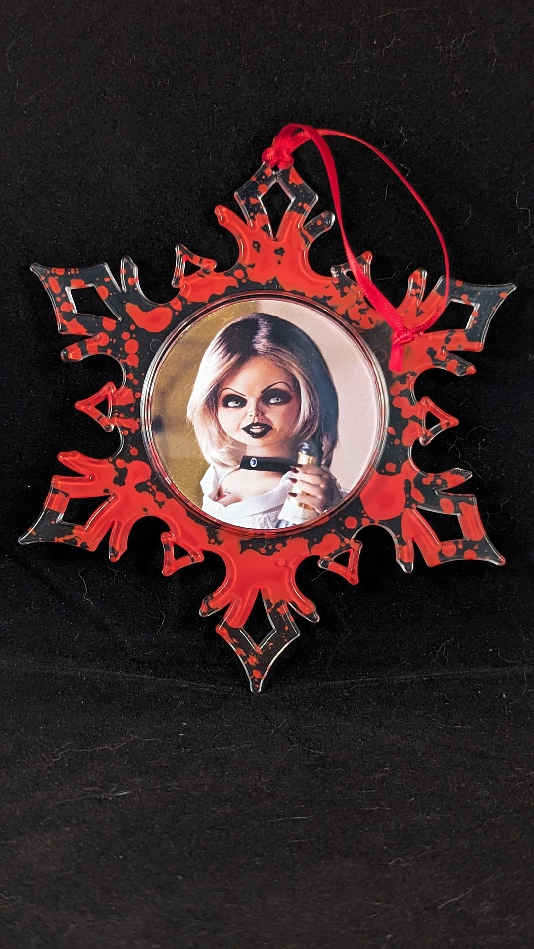 Horror Christmas Snowflake Ornament bride of Chucky-chucky-tiffany ...