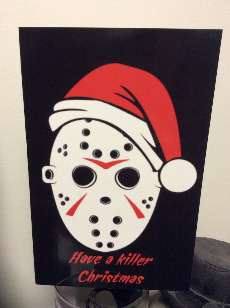Horror Christmas Card - Holiday Greeting - Halloween - Friday the 13th ...