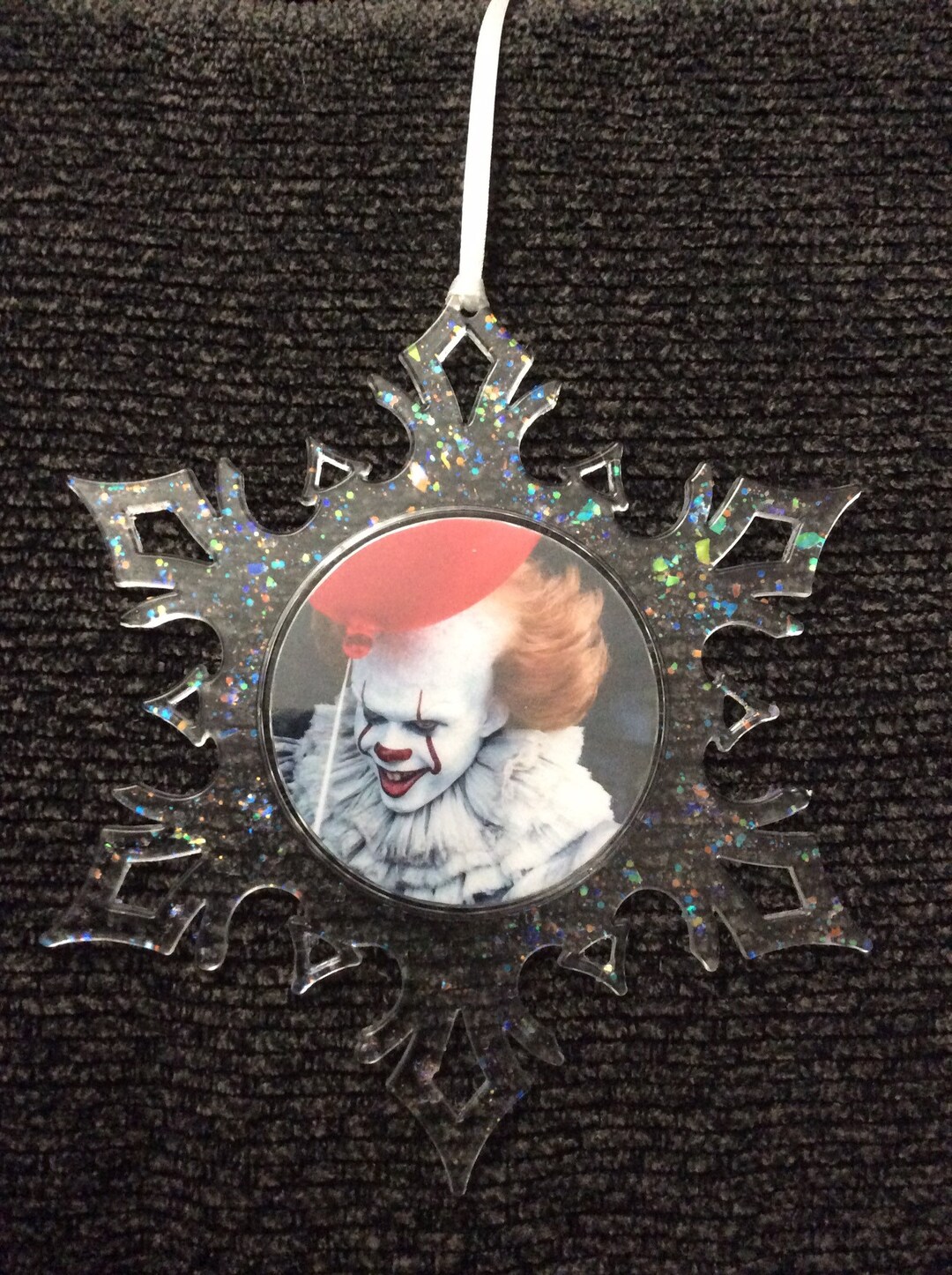 Horror Christmas Snowflake Ornament - IT - Pennywise- Creepy Clown ...