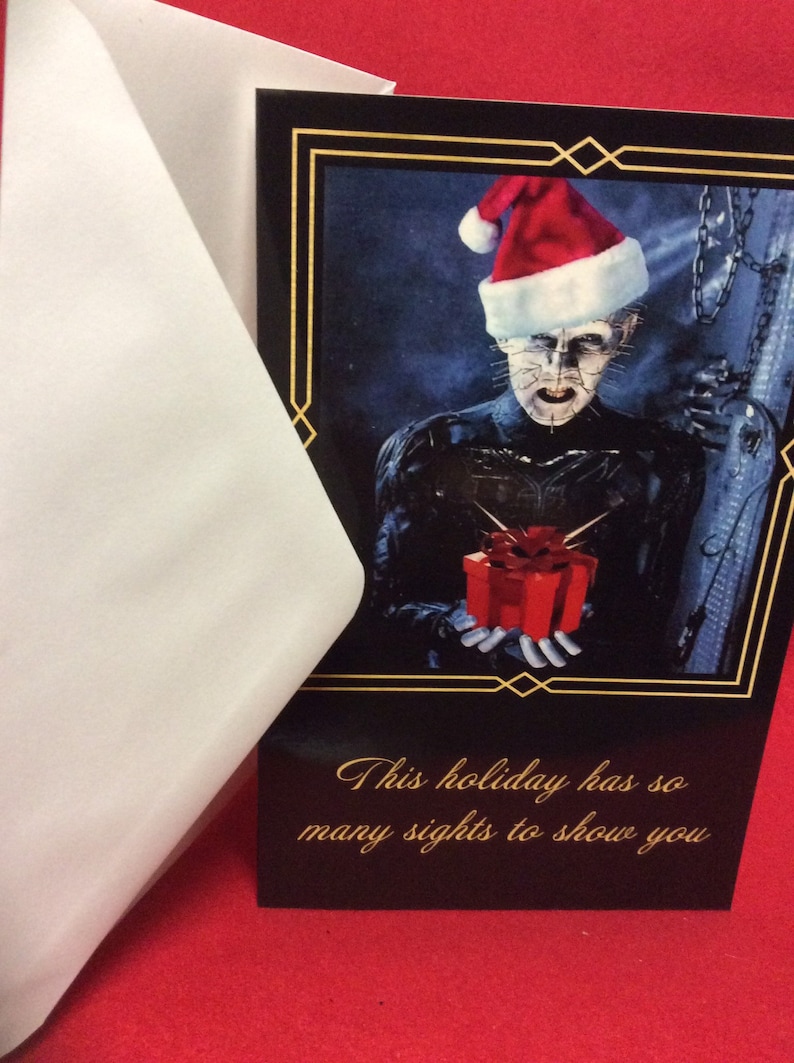 Horror Christmas Greeting Card - Holiday - Hellraiser- Pinhead ...