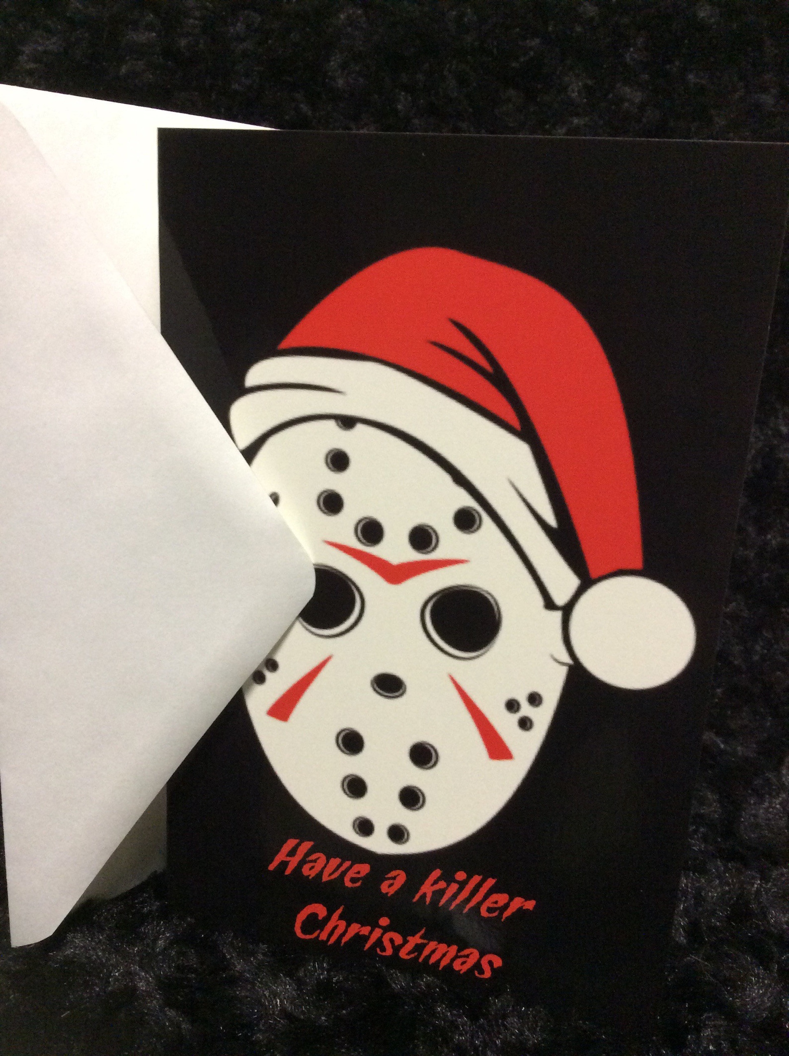 Horror Christmas Card - Holiday Greeting - Halloween - Friday the 13th ...