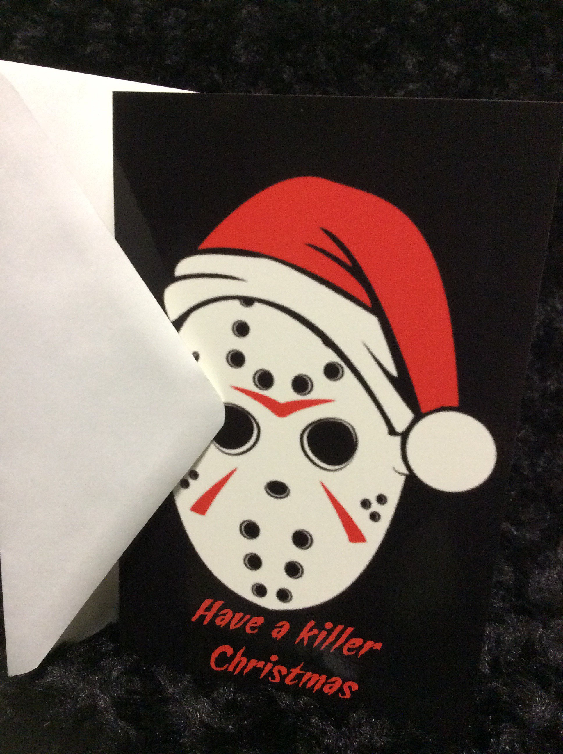 Horror Christmas Card Holiday Greeting Halloween Friday - Etsy