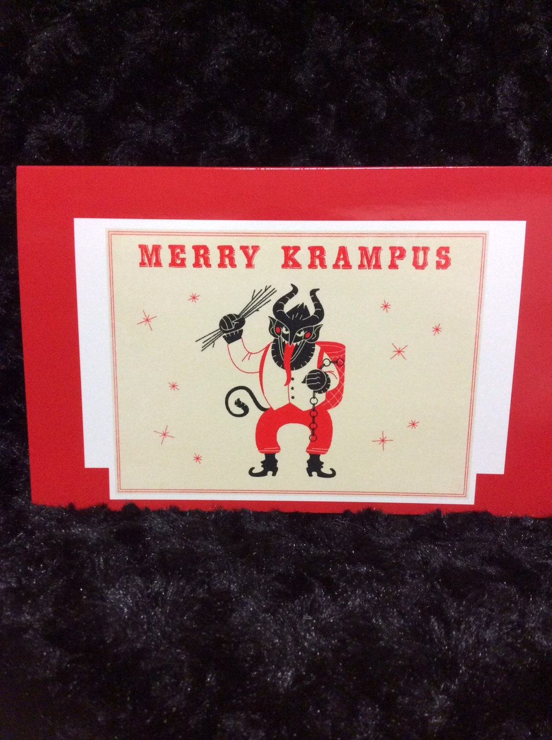 Krampus Christmas Card - Merry Krampus - Holiday - Austrian - 5x5 ...