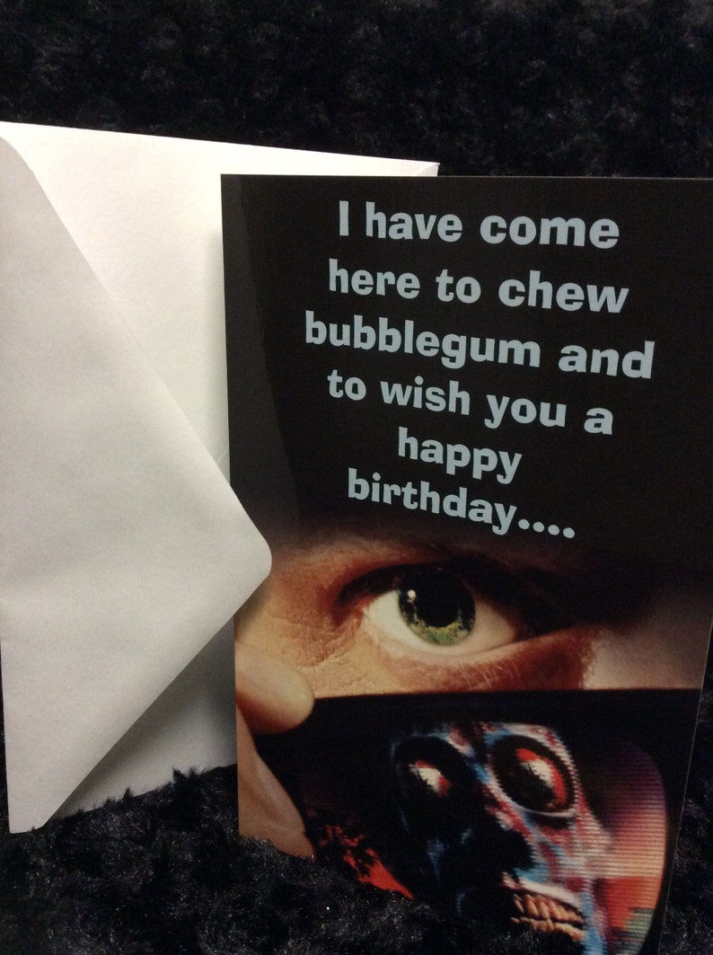 Horror Birthday Card - Greeting Card - Halloween - They Live - John ...