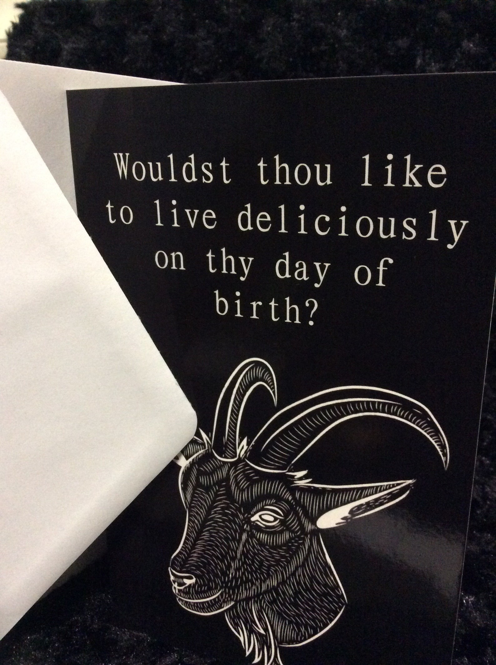 Horror Birthday Card - Greeting Card - Halloween - Black Phillip - the ...