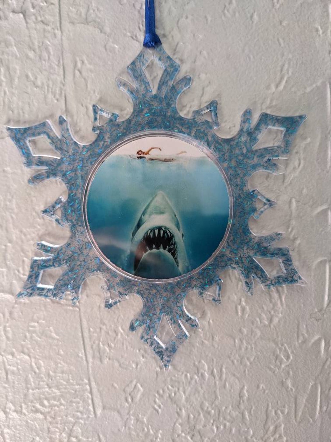 Jaws Christmas Ornament – Horror Movie Snowflake, Festive Gift - Shark ...