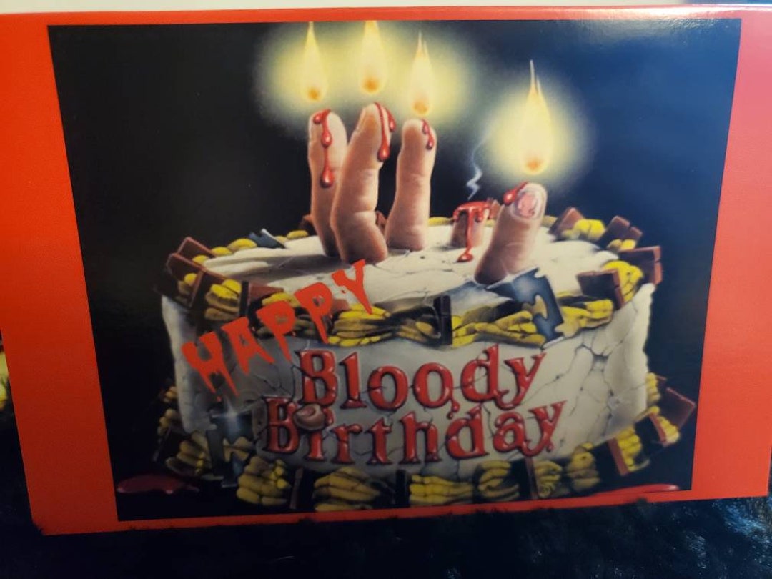 Horror Birthday Card - Greeting Card - Halloween - Happy Birthday to Me ...