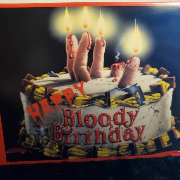 Happy Birthday Horror Card - Etsy