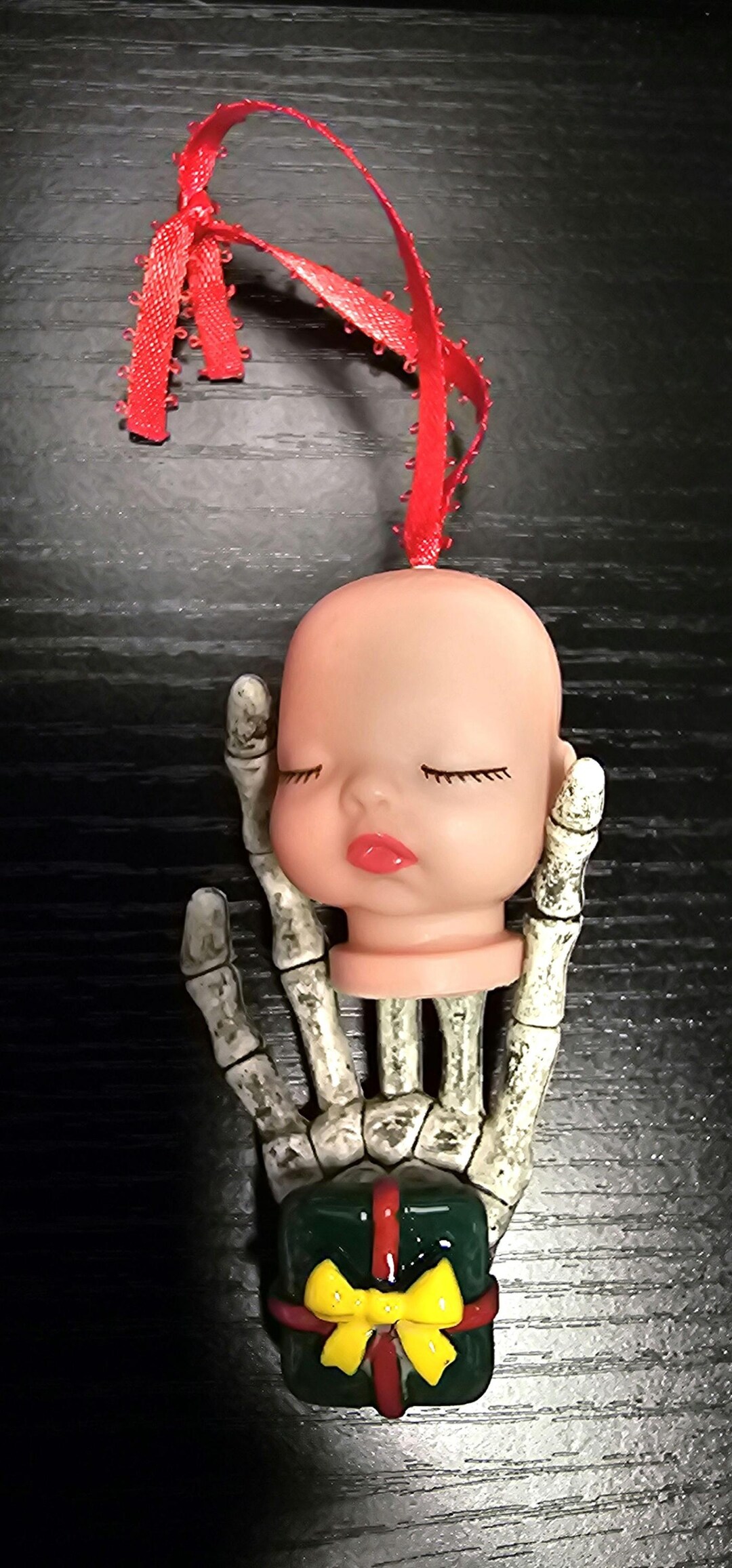 Creepy Babydoll Head Christmas Ornament - Skeleton - Halloween - Gift ...