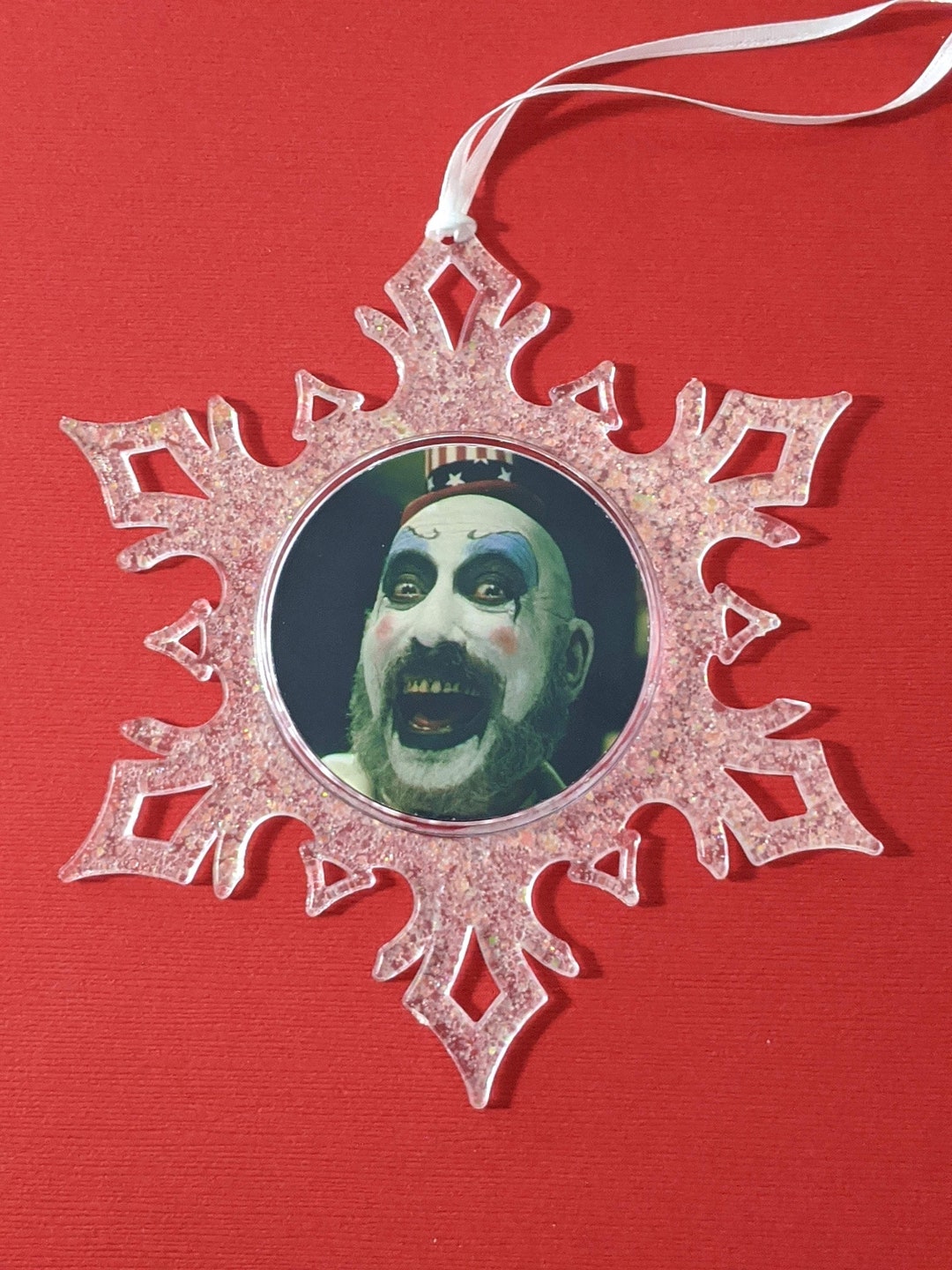 Horror Christmas Snowflake Ornament - Captain Spaulding-creepy-clown ...
