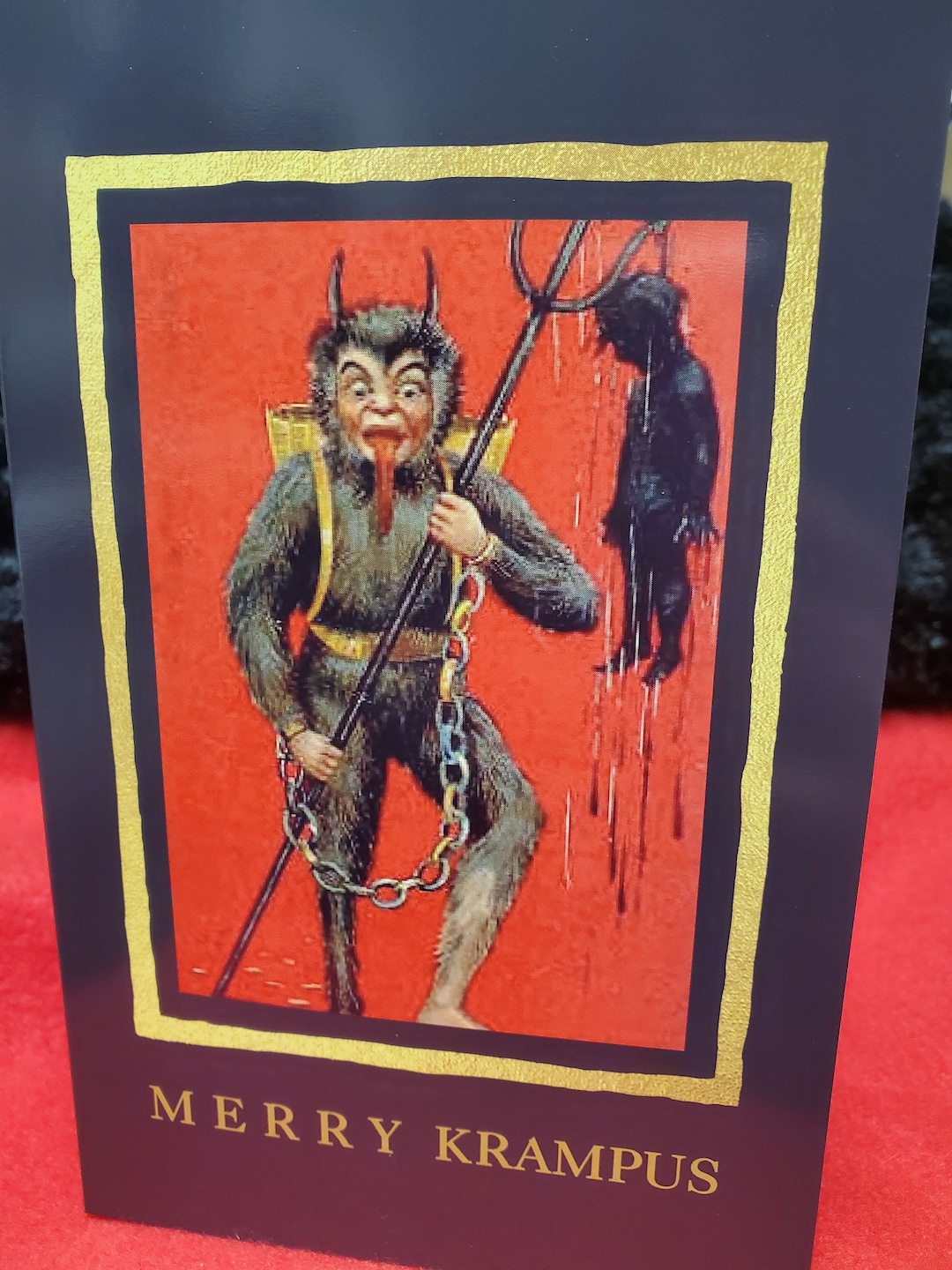 Krampus Christmas Card Merry Krampus Holiday Austrian 5x7 Seasons ...