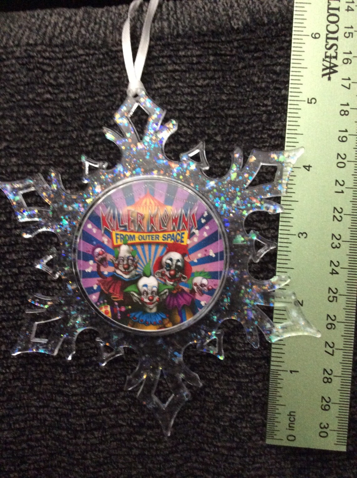 Horror Christmas Snowflake Ornament - Killer Klown From Outer Space ...