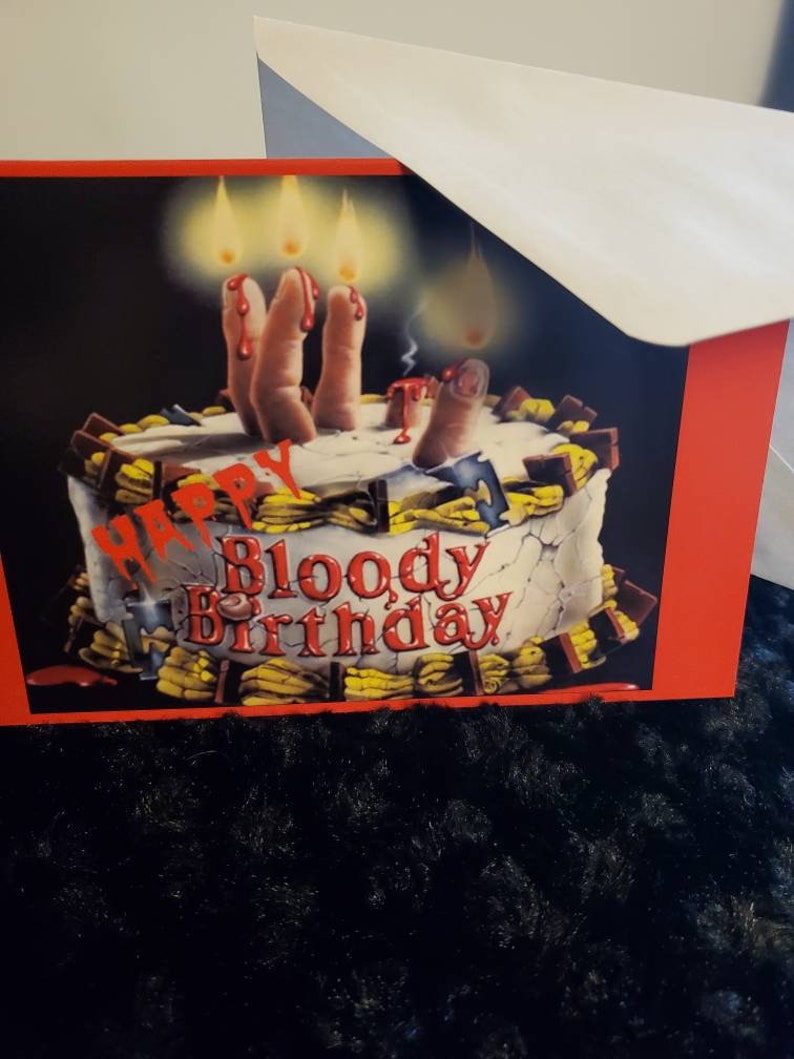 Horror Birthday Card Greeting Card Halloween Happy - Etsy