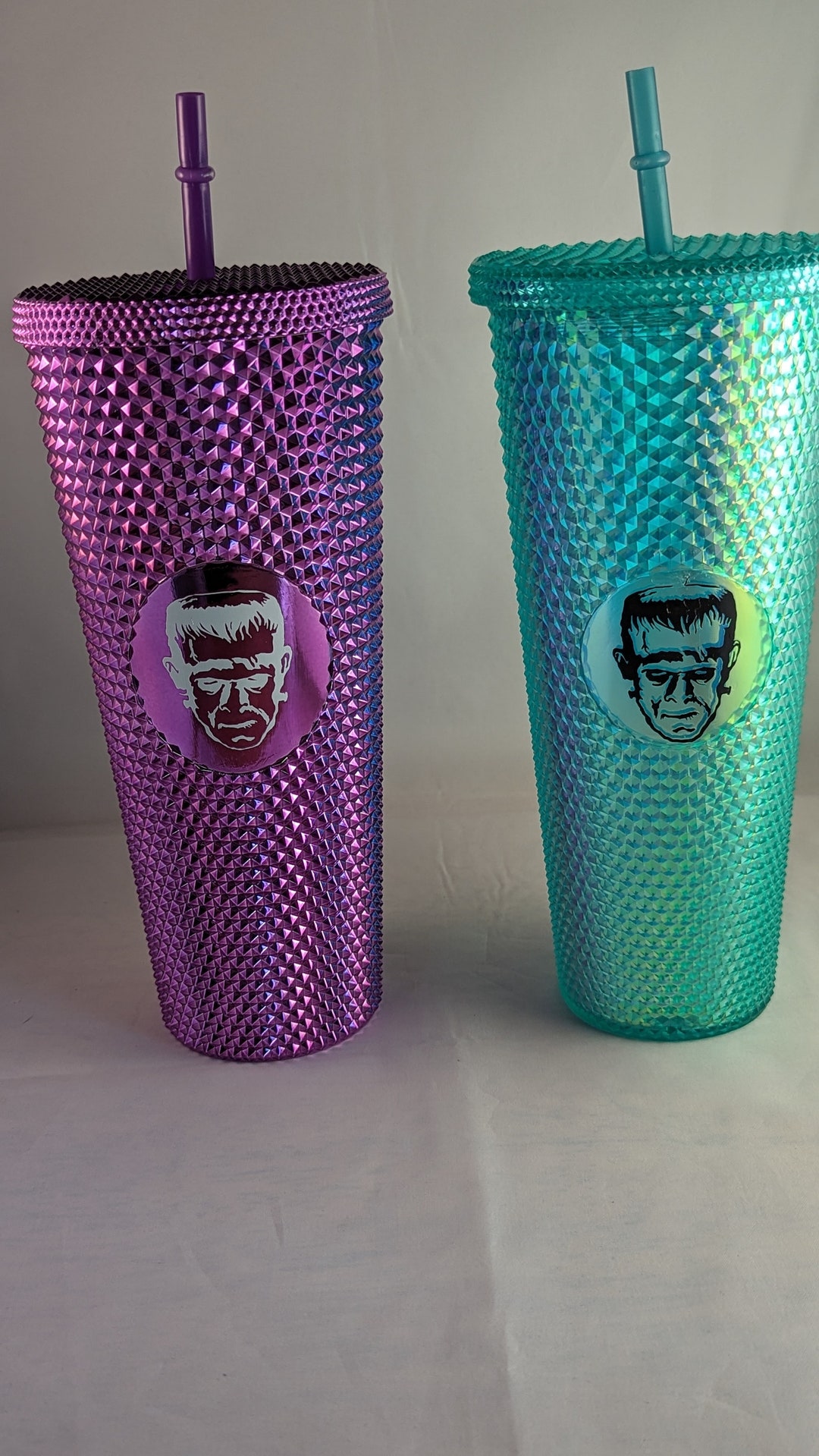 Horror Studded Tumbler-frankenstein Horror Water Bottle-monster-gift ...