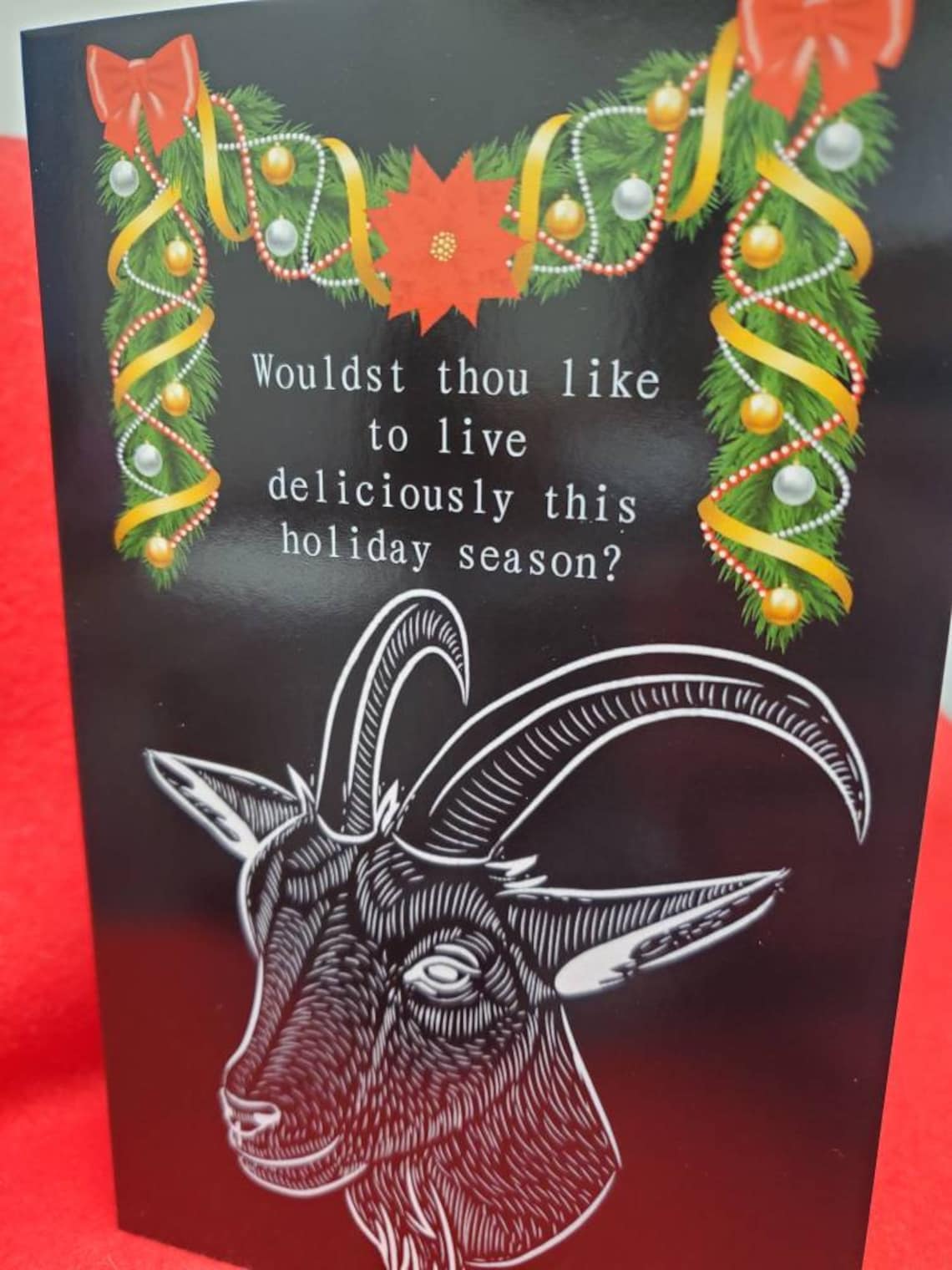 Horror Christmas Card Holiday Greeting Card Halloween - Etsy