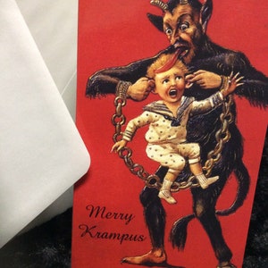 Krampus Christmas Card #2 - Merry Krampus - Holiday - Austrian - 5x7 ...