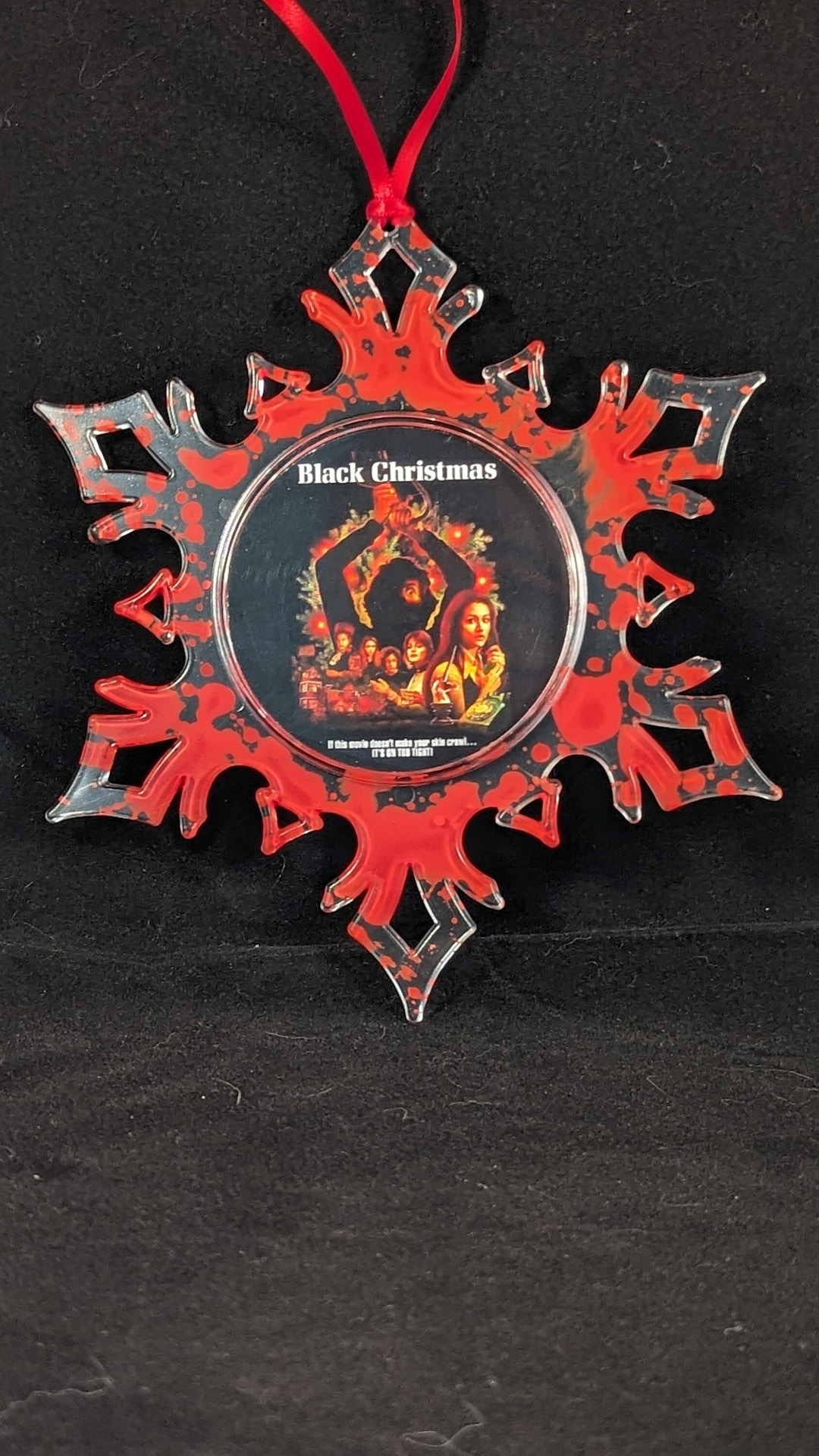 Horror Christmas Snowflake Ornament -black Christmas- Halloween ...