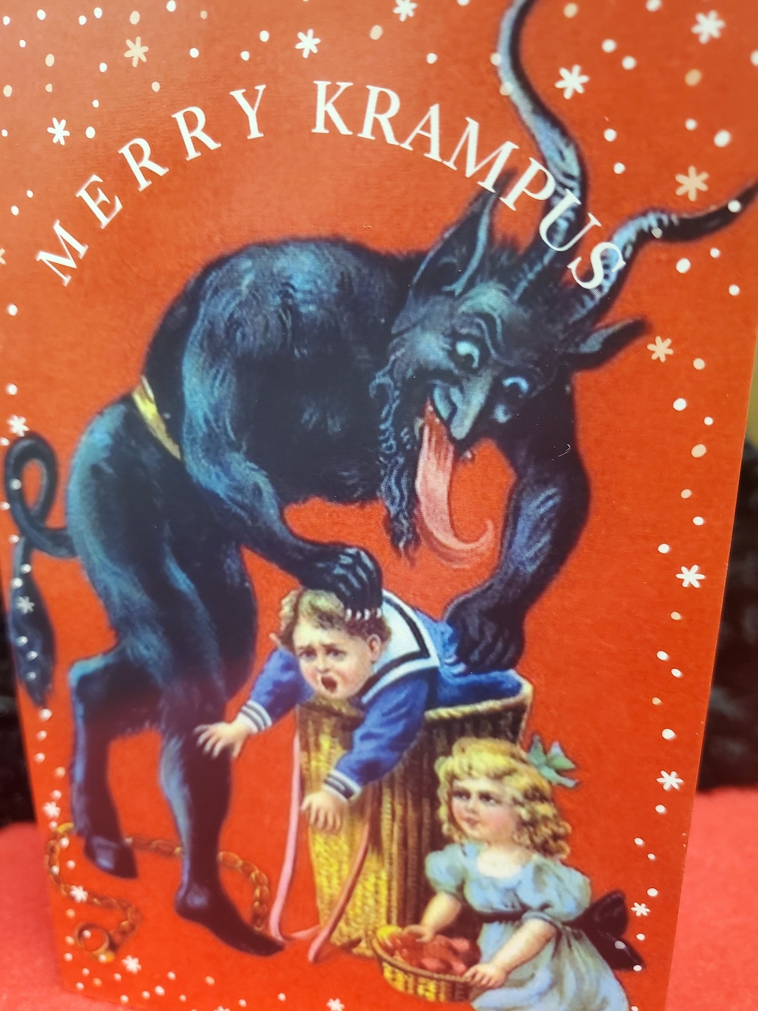 Krampus Christmas Card - Merry Krampus - Holiday - Austrian - 5x7 ...