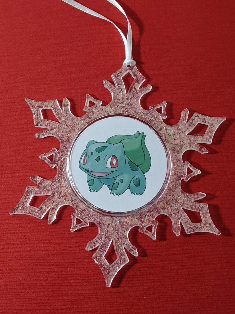 Christmas Snowflake Ornament Pokemon Edition bulbasaur - Etsy
