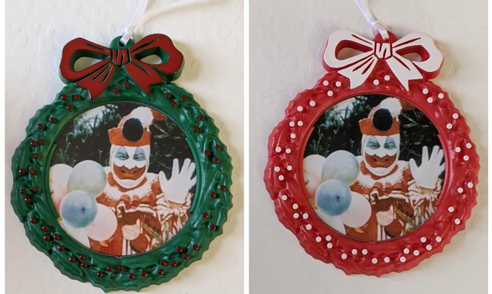Horror Christmas Wreath Ornament - Serial Killers- True Crime- Stocking ...