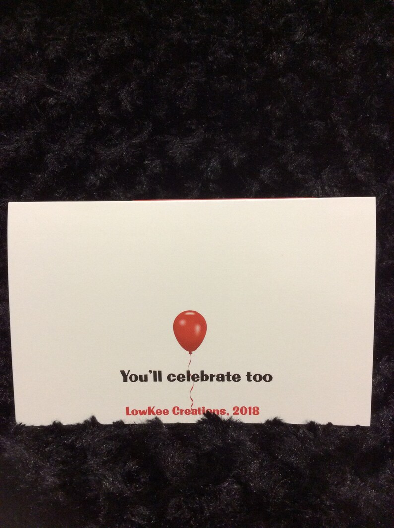 Horror Birthday Card - Greeting Card - Halloween - It - Pennywise ...