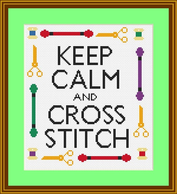 Cross Stitch Pattern Poster | Etsy