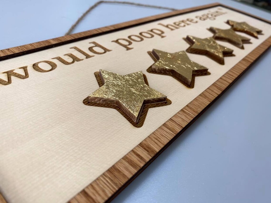 Would Poop . Laser Cut File . Funny Washroom Sign File | Etsy