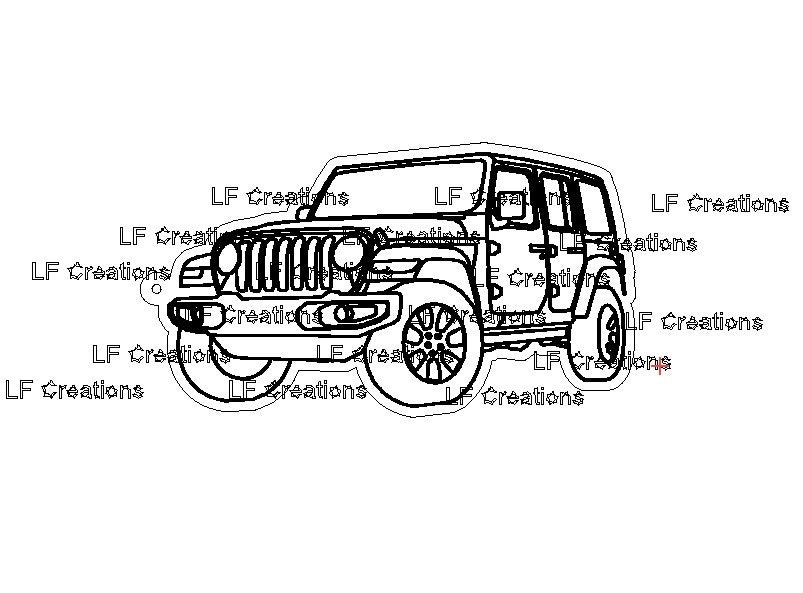 SUV Car Keychain Vector File, DXF, SVG, Ai, - Etsy