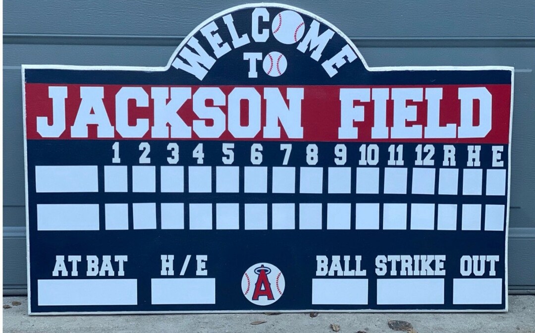 24”x32” | Large Handmade Baseball Scoreboard - Etsy