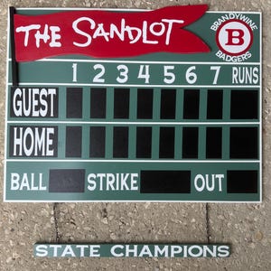 24”x32” | L Vintage Style Baseball Scoreboard - Etsy