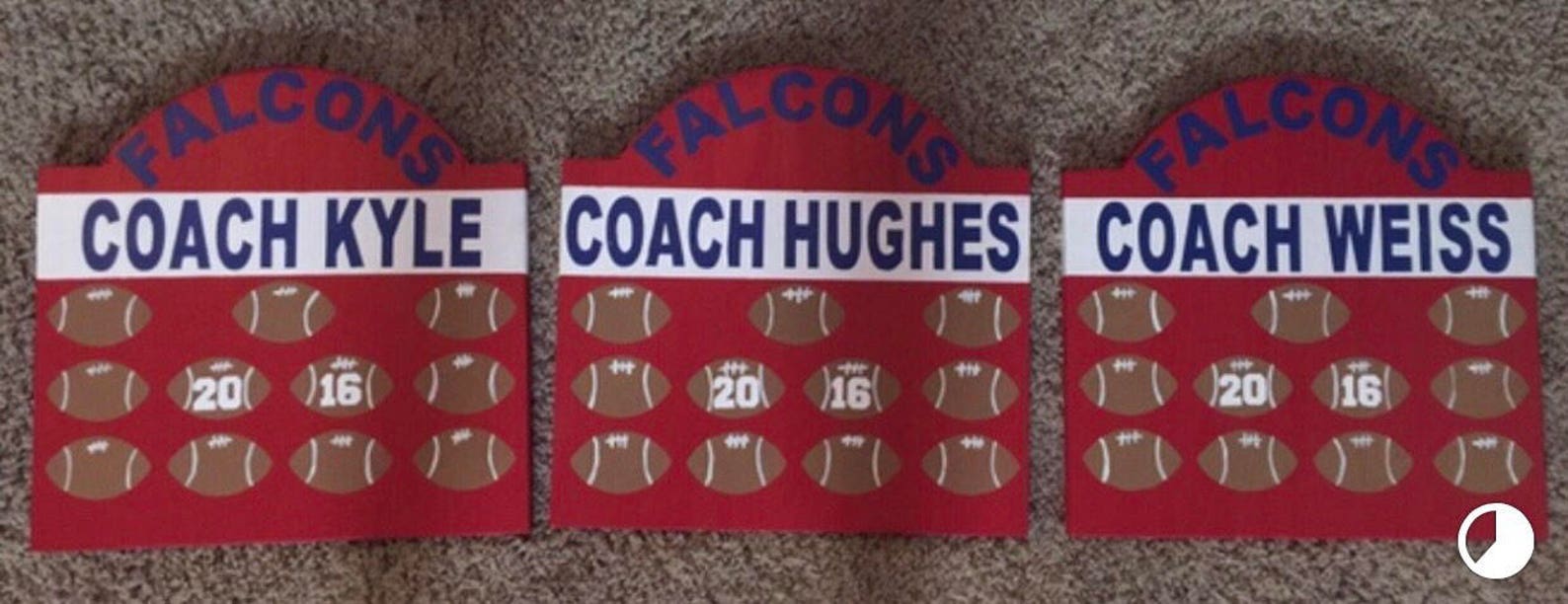Personalized Football Coach Sign From Team | Etsy
