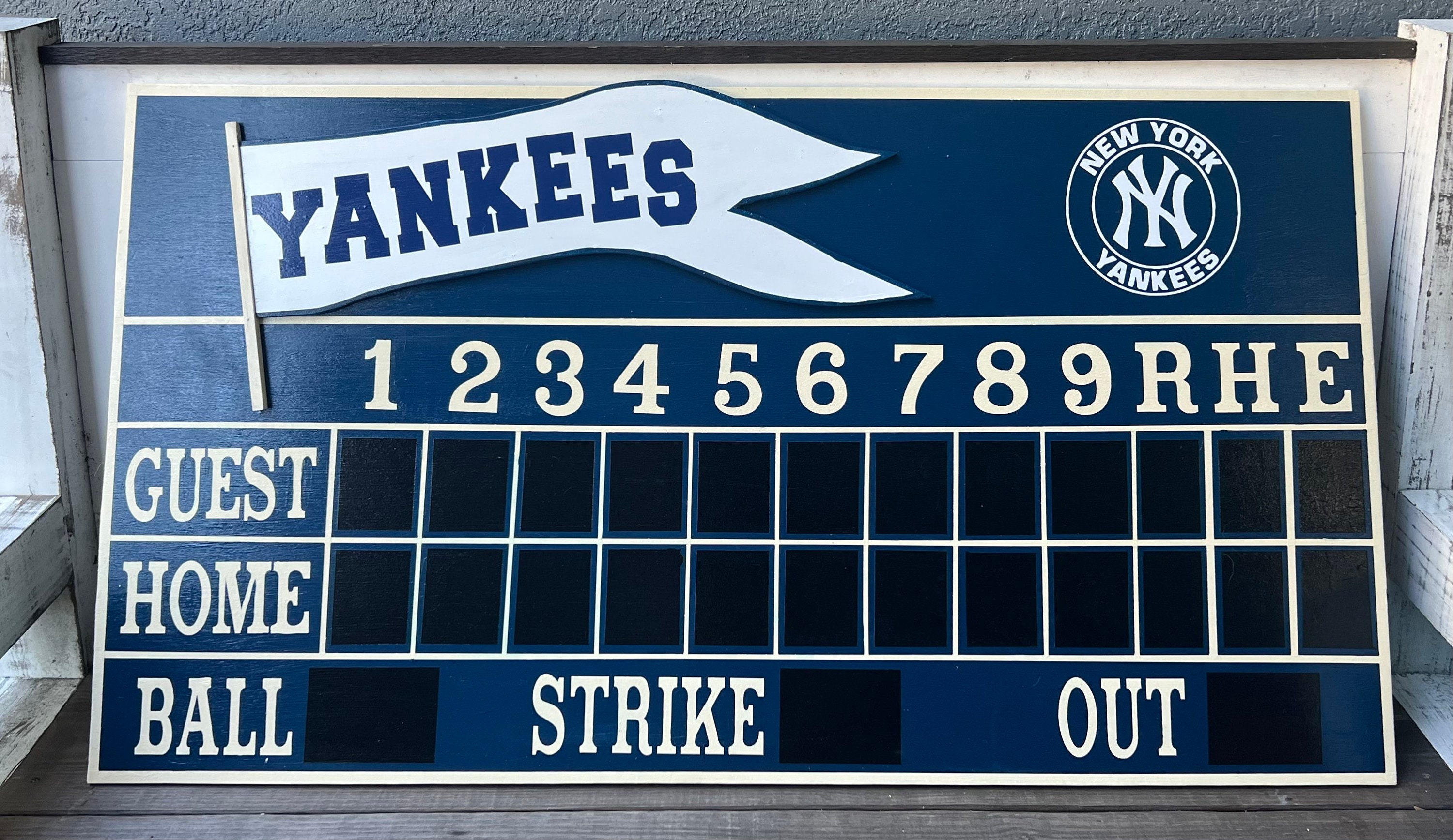 Vintage Banner Baseball Scoreboard - Etsy
