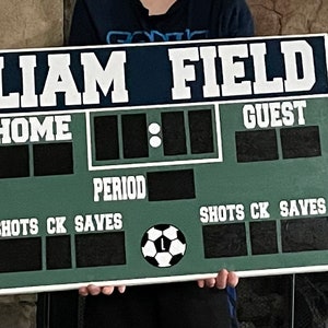 24”x32” | Med Soccer Real Wood Soccer Scoreboard Sign - Etsy