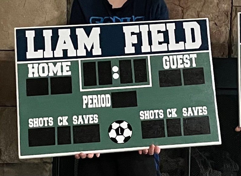 24”x32” | Med Soccer Real Wood Soccer Scoreboard Sign - Etsy