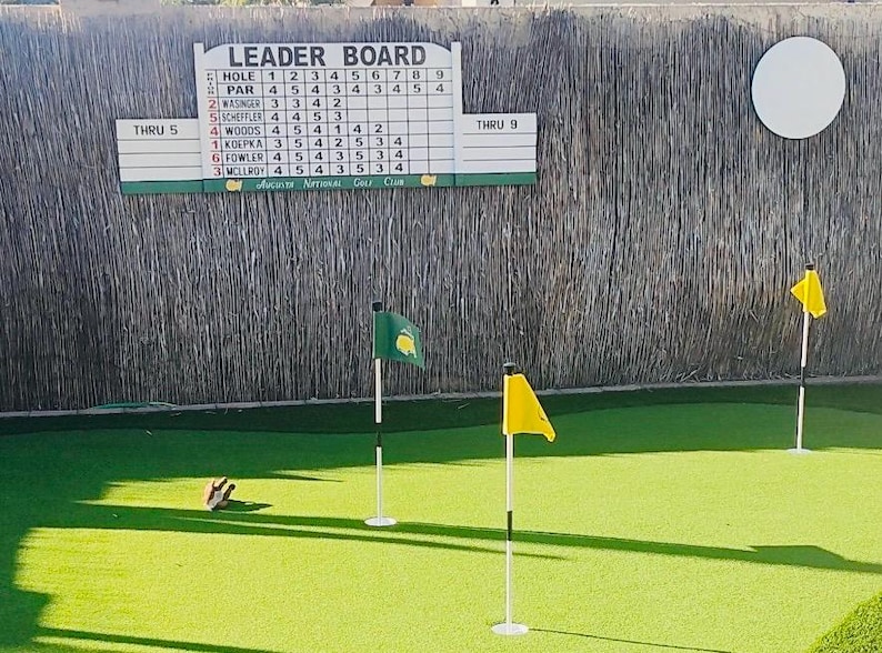 Custom Golf Leaderboard With Thru 5 & Thru 9 Sides OR 18 Holes 45”x24 ...