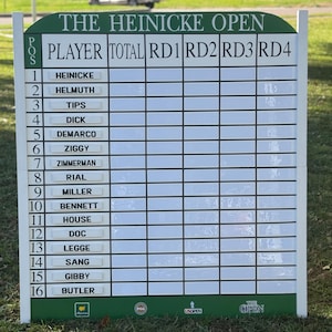 45”x48” Golf Leaderboard With No Sides - Etsy