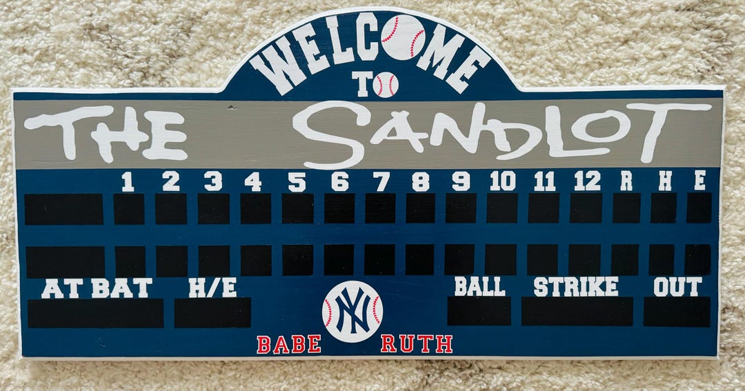 16”x 32” | Medium Rounded Edge Baseball Scoreboard - Etsy