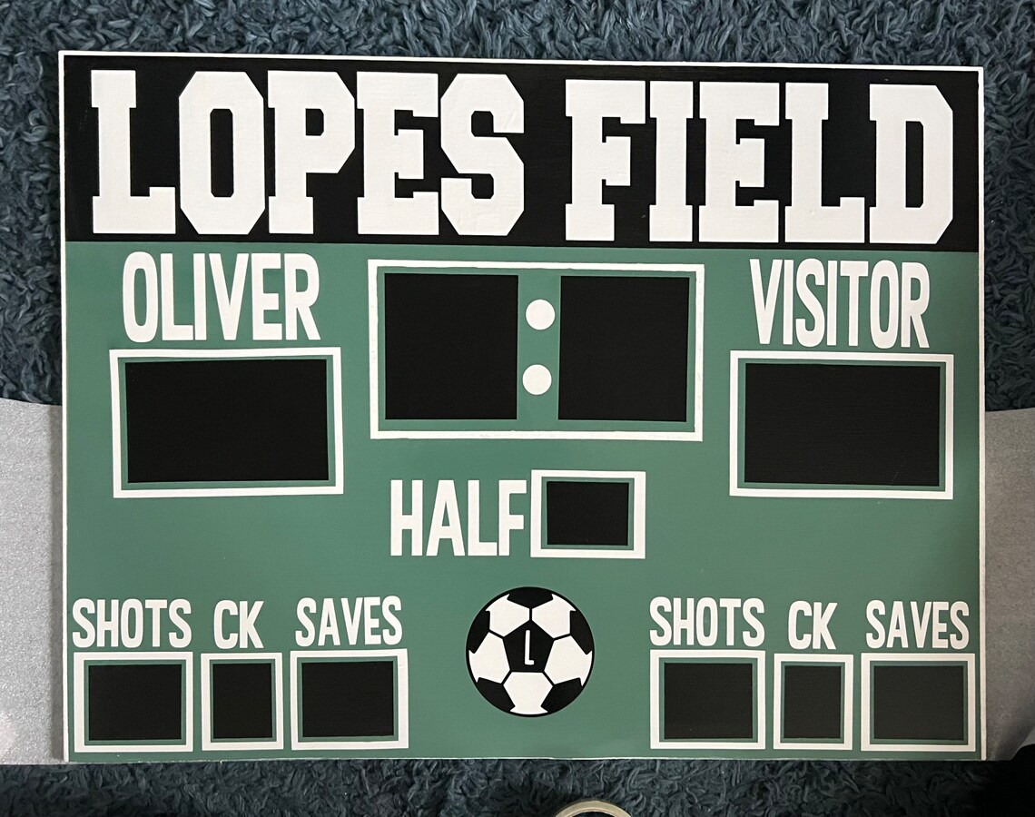 24x32 Med Soccer Real Wood Soccer Scoreboard Sign - Etsy