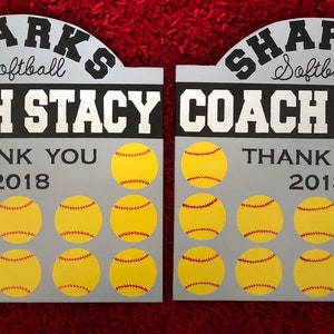 Personalized Softball Coach Sign - Etsy