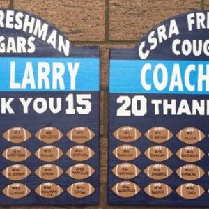 Personalized Football Coach Sign From Team - Etsy