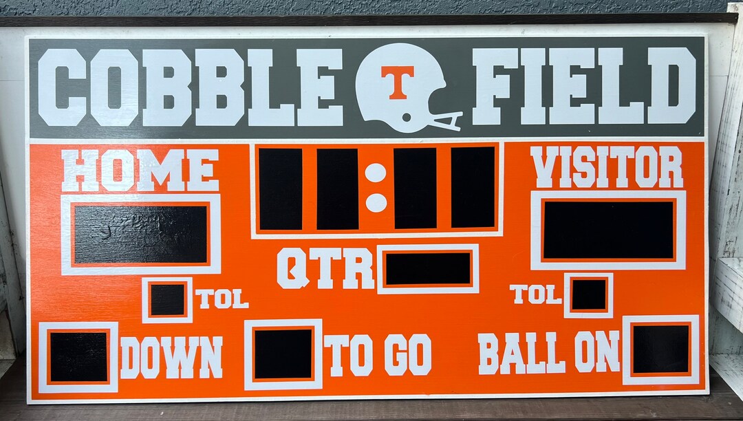 24”x45”| Real Wood Painted Xl Football Scoreboard - Etsy